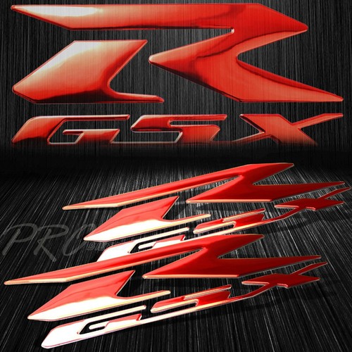 Set Carbon Fiber Tank Pad+8" 3D Logo+GSXR Gixxer Emblem Sticker Kit ...
