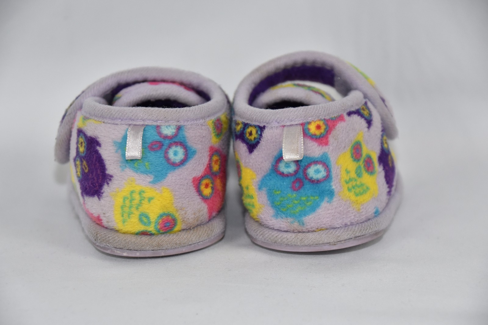 Girls Small 5-6 Purple Owl Night Slippers Slip On Fleece Lined ...