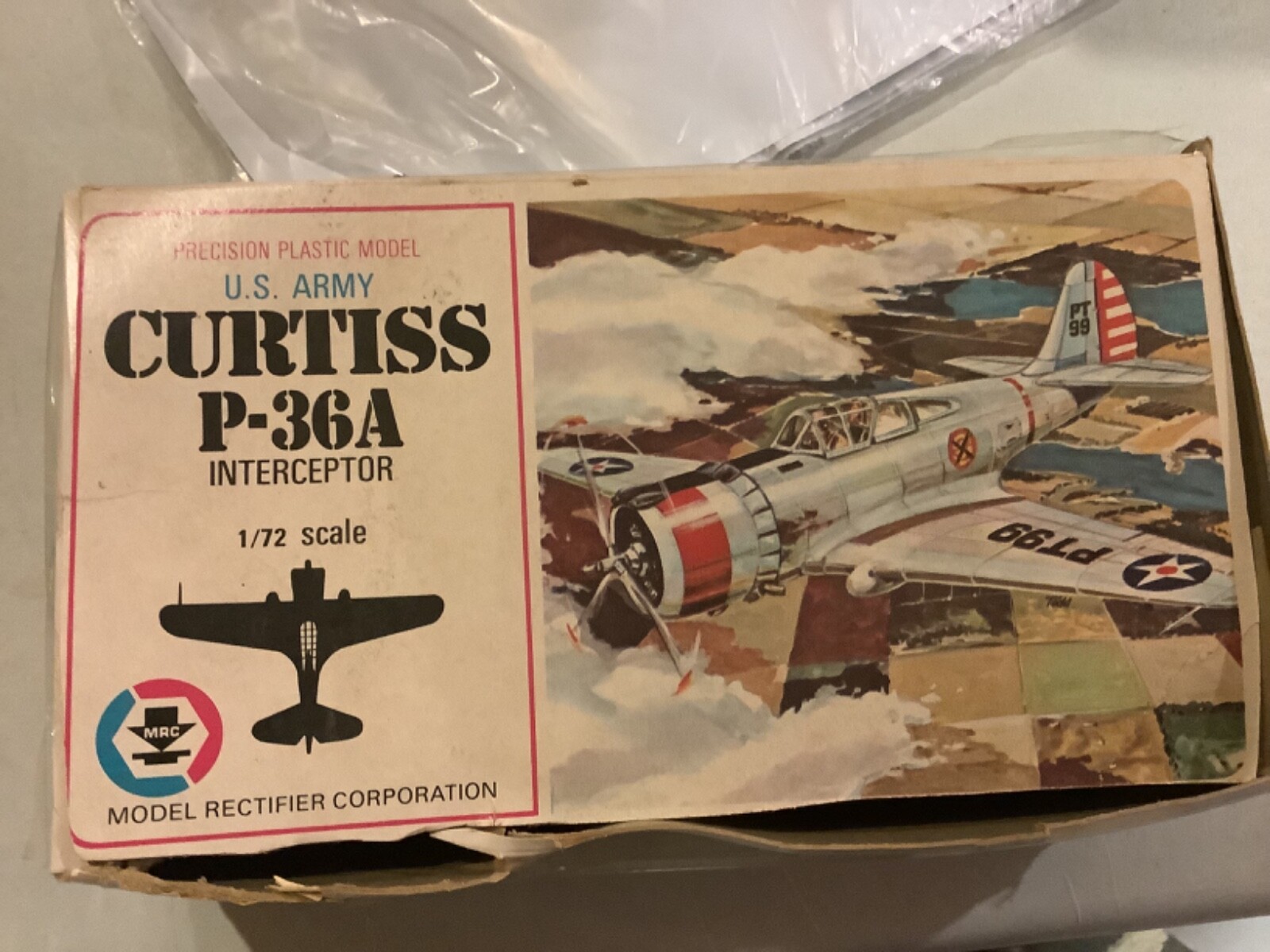Vintage Model Rectifier Corporation model U S Army Curtis P-36A 1/72 ...
