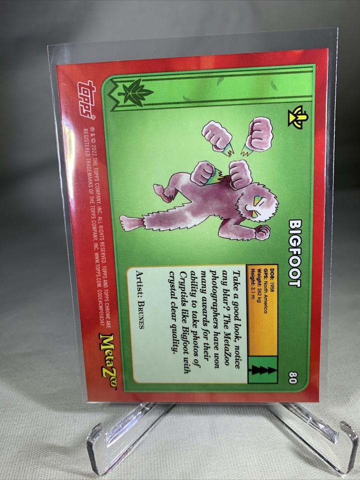 MetaZoo BIGFOOT #80 (2022 Topps Chrome Base) NM/Near Mint | eBay