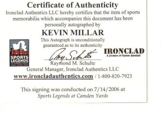 Baltimore Orioles Kevin Millar autographed 8 x 10 photo w/COA | eBay