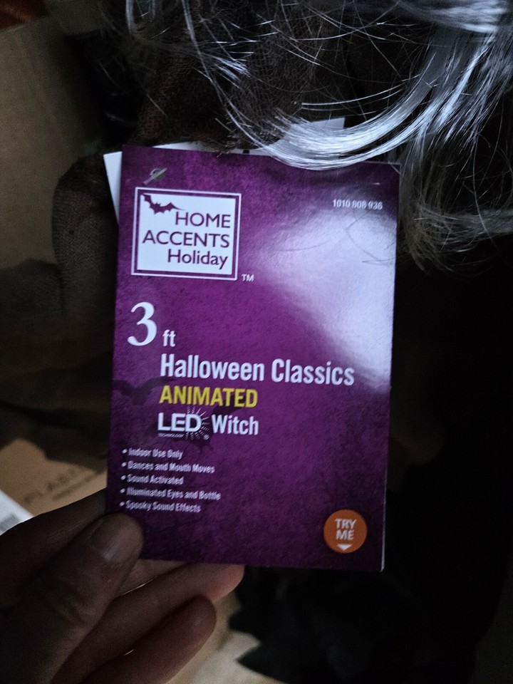 3ft Halloween Animated Haunted LED Doll Animatronic Head Rotates 2024 ...