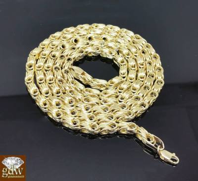 Real 10K Yellow Gold Byzantine chino Chain 24 Inch 4mm | eBay