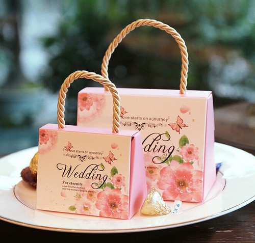 Large Spring Flower Wedding Party Favour Sweet Gift Boxes Bags Handbags ...