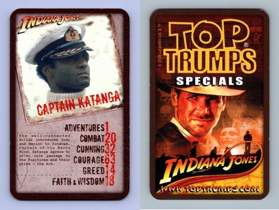 Captain Katanga - Indiana Jones 2008 Top Trumps Specials Card | eBay