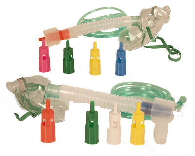 Oxygen Therapy Pediatric, Venturi Mask, with 6 Dilutors, 7′ Tubing ...