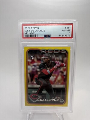 2024 Topps Elly De La Cruz Yellow Rookie (RC) Cincinnati Reds #141 PSA ...