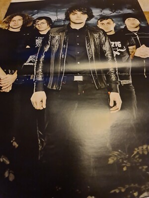 A3 large MY CHEMICAL ROMANCE KERRANG POSTER Gerard way Frank Iero BLACK ...