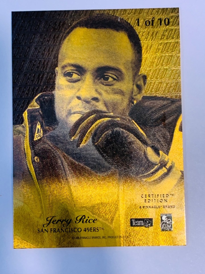 1995 SELECT GOLD TEAM JERRY RICE #1 49ERS HOF | eBay