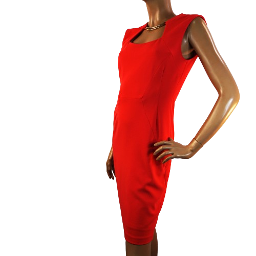 BCBG MAXAZRIA Bright Red Sleeveless Dress Size 6 | eBay