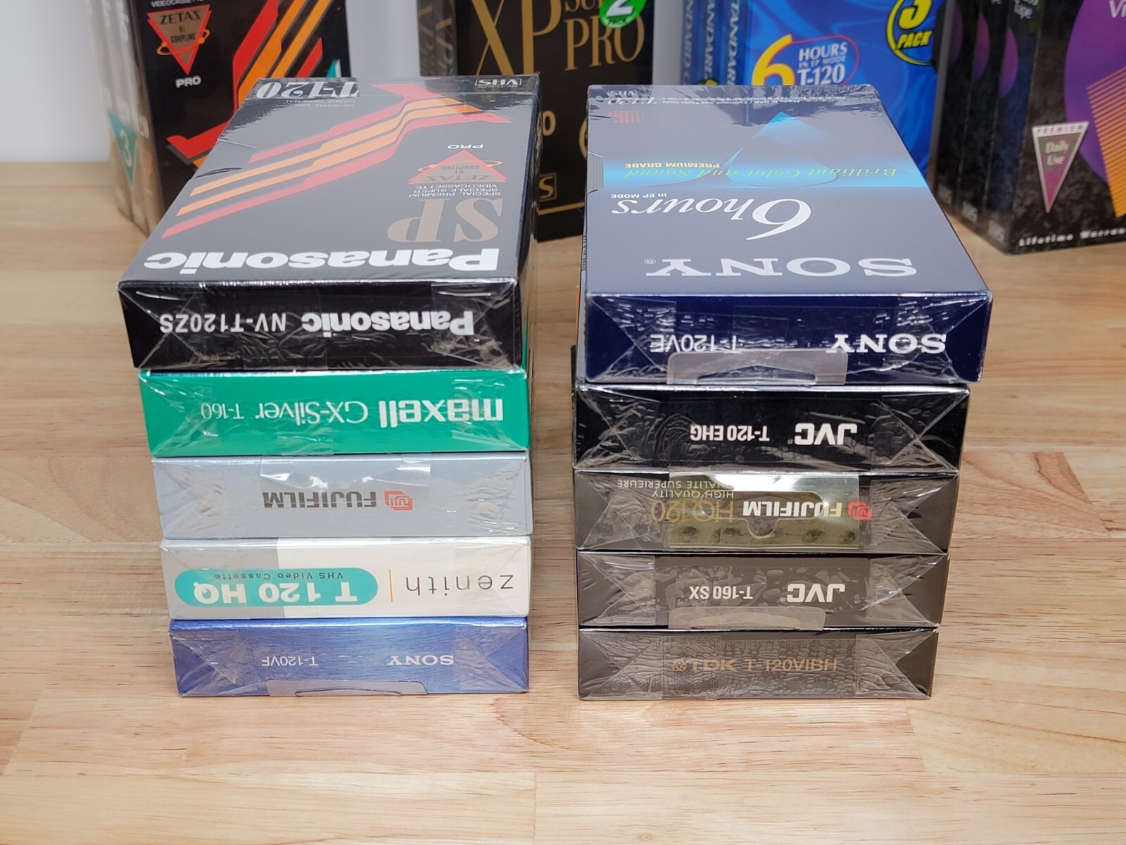 Mixed lot 21 NEW/SEALED VHS TAPE TDK XP Super Pro SONY JVC RCA Maxell ...