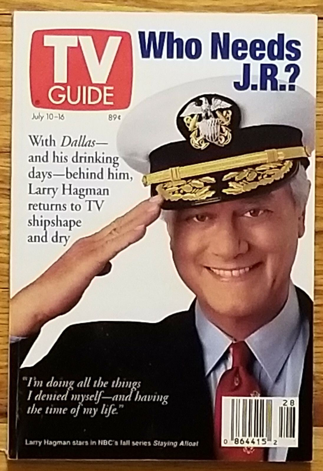 TV Guide 1993 Issue #2102 July 10-16 Larry Hagman of Staying Afloat | eBay