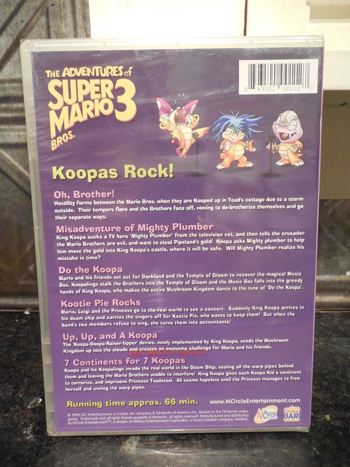 The Adventures of SUPER MARIO BROS. Koopas Rock DVD Children's Cartoon ...