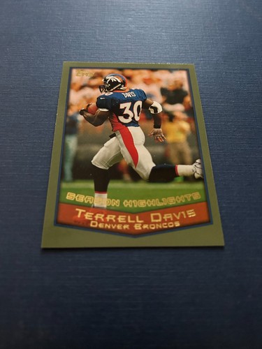 1999 Topps Football Terrell Davis Season Highlight #323 HOF Factory Set ...