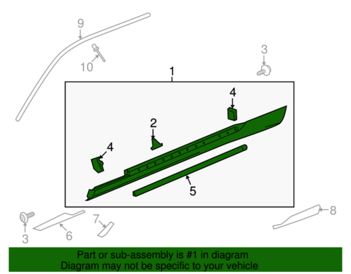 GM OEM 10-13 Camaro Pillars, Rocker Floor Exterior Trim-Rocker Molding ...