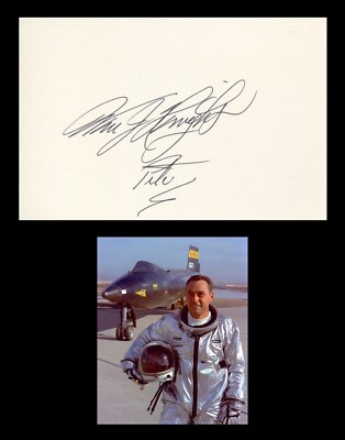 WILLIAM PETE KNIGHT Autographed Signed CARD X-15, X-20 Dyna-Soar | eBay