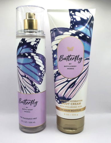 BATH AND BODY WORKS BUTTERFLY BODY MIST & CREAM 8 FL OZ EACH (SET OF 2 ...