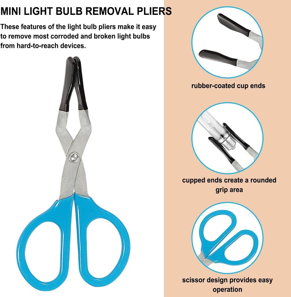 Universal Mini Light Bulb Pliers Broken Bulb Removal Extractor Changer ...