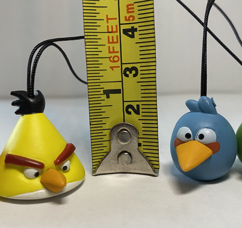 Rovio ANGRY BIRDS Toy Figures Charm Ornament Topper Keychain Red Yellow ...