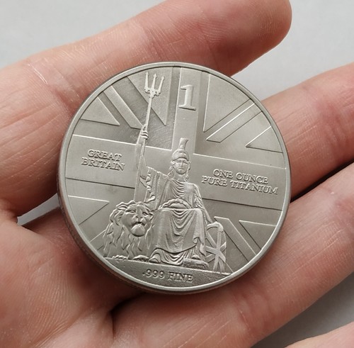 .999 Fine Titanium Round/Coin/Bar - 31.1g Bullion Metal, 1 Troy Ounce ...