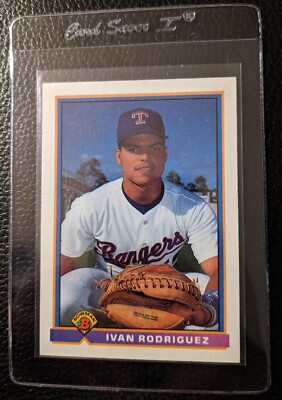 1991 BOWMAN #272 IVAN RODRIGUEZ ROOKIE CARD RC TEXAS RANGERS | eBay