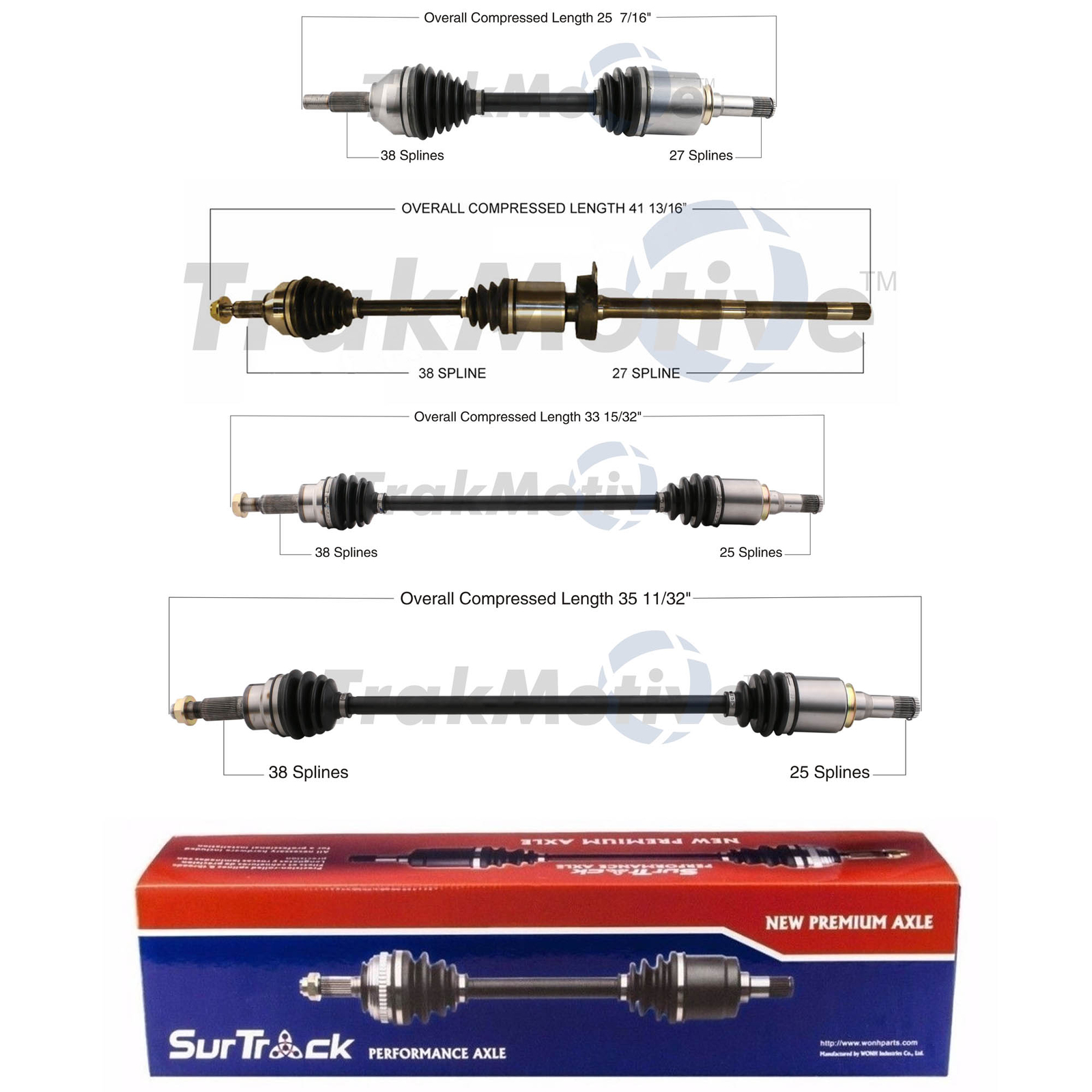 SurTrack Set of Front & Rear CV Axle Shafts KIT For Ford Taurus 3.5L ...