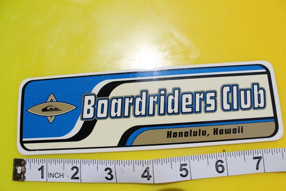 QUICKSILVER Club Honolulu Hawaii Surfboards Surfing Decal Large Bumper ...