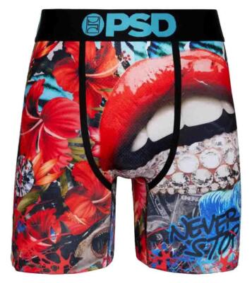 PSD Pretty Busy Mouth Diamonds Flowers Mesh Front Back Panels Boxers ...