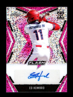 2020 LEAF FLASH PINK SPARKLE ED HOWARD RC AUTO AUTOGRAPH 10/15 | eBay