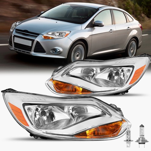 For 2012-2014 Ford Focus Halogen [OE Style] Headlights Assembly LH+RH w ...