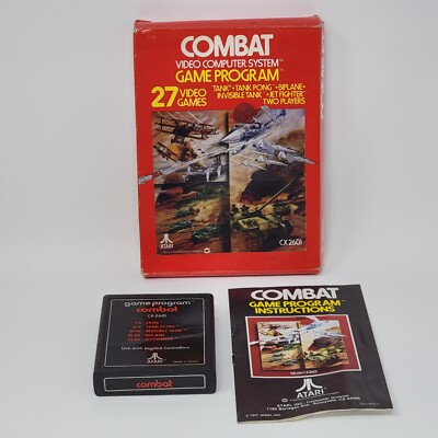 Combat (Atari 2600) Text Label CIB COMPLETE & TESTED | eBay