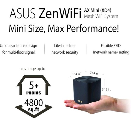 ASUS ZenWiFi AX Mini Mesh WiFi 6 System (AX1800 XD4 3PK) - Whole Home ...