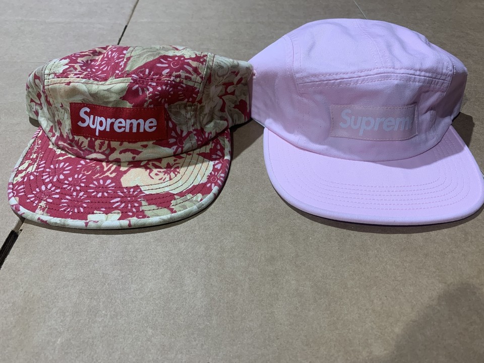Supreme Washed Chino Twill Camp Cap Floral Pink S/S 18 | eBay