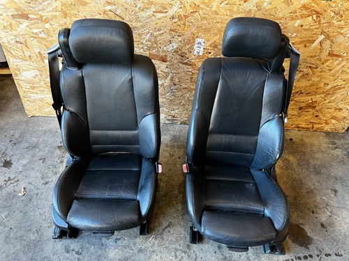 BMW E46 CONVERTIBLE FRONT AND REAR SPORT HEATED SEATS BLACK ASSEMBLY ...
