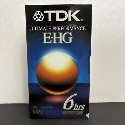 TDK EHG Ultimate Performance 6hrs T-120 Blank VHS Tape New And Sealed ...