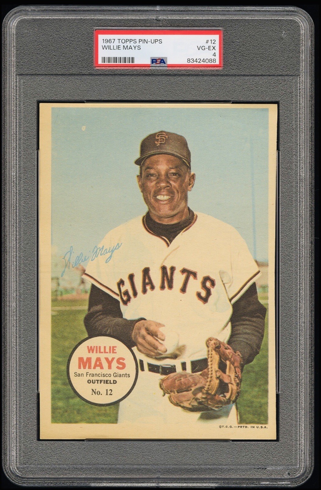 1967 Topps Pin-Ups #12 WILLIE MAYS - PSA 4 VG/EX | eBay