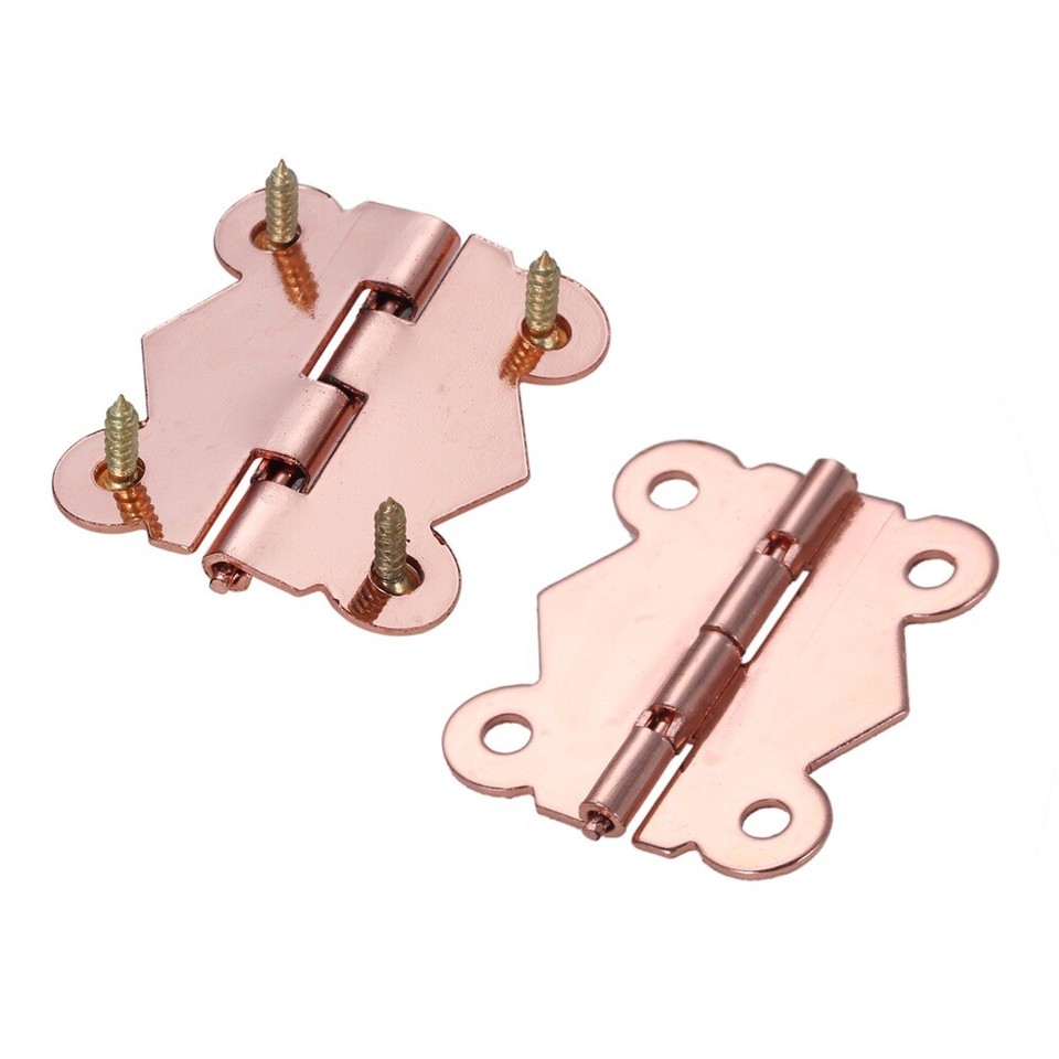 2pcs Door Hinges & 1pc Rose Gold Hasp Latch Lock Set for Cabinet ...