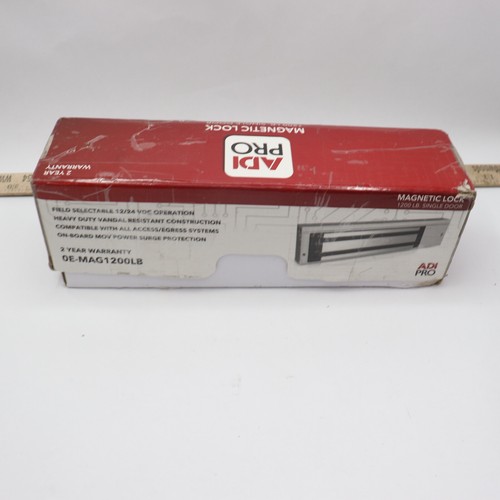 Adi Pro Magnetic Lock Brushed Aluminum 1200lbs Holding Force 10-1/2" x ...
