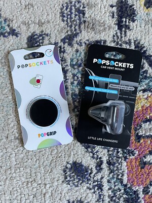 PopSockets Car Vent Mount for All PopSockets Grips - Black & Black ...