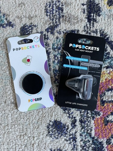 PopSockets Car Vent Mount for All PopSockets Grips - Black & Black ...