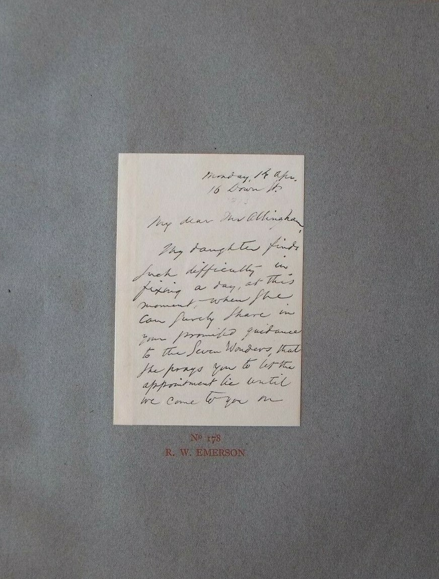 Ralph Waldo EMERSON, facsimile autograph letter...1934 | eBay