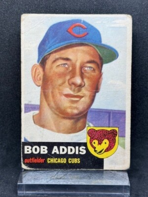 1953 Topps Baseball Bob Addis Outfielder Chicago Cubs Card No# 157 | eBay