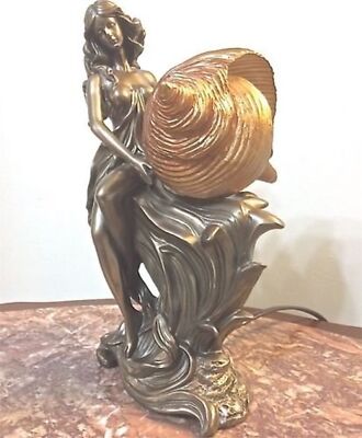 Lady with Conch Shell Accent Lamp | eBay