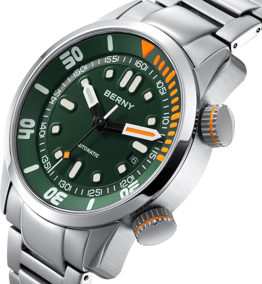 BERNY Watch Automatic Compressor Diver V3-AM339MS Men's Green | eBay