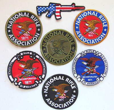 **LARGE Set of 7 NRA Patch (FREE GIFT) Included Rifle AR Flag 1871 | eBay