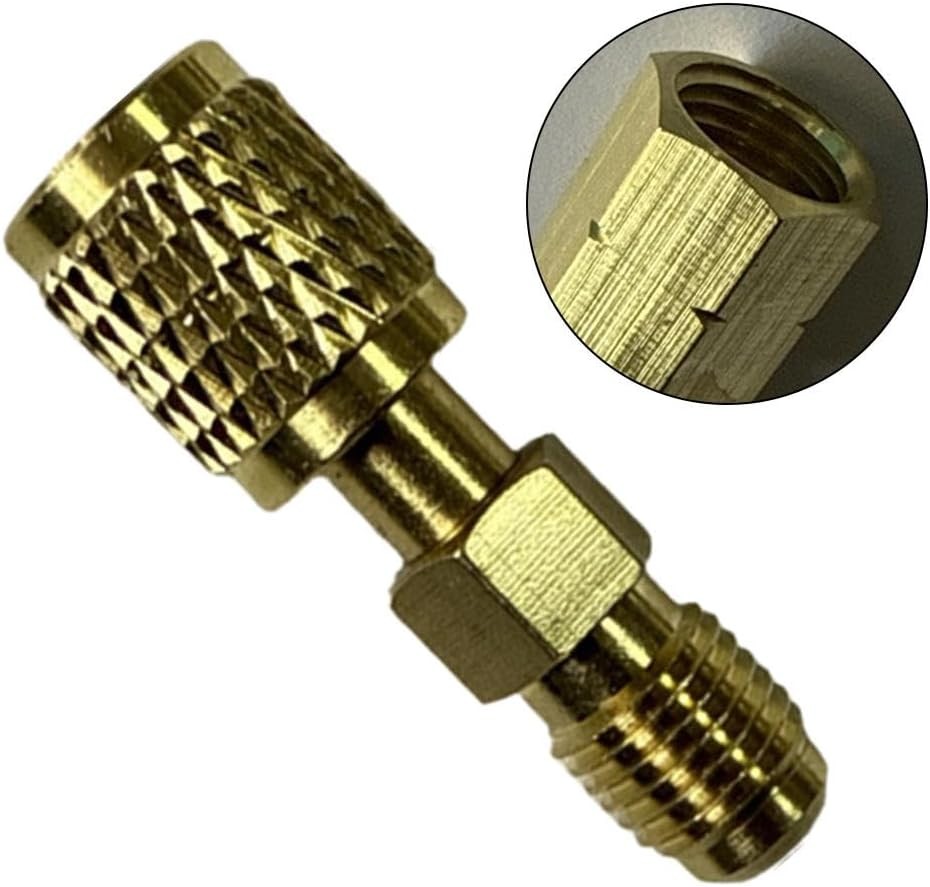 HVAC R32 Reverse Thread 1/4” Female, 1/4” Male Adapter For A2L R454B ...