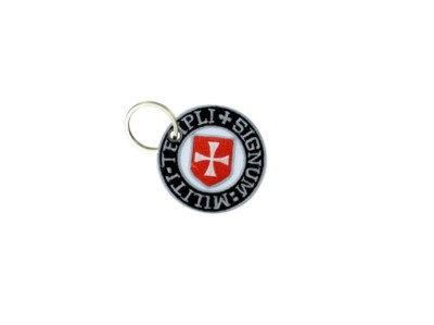 Keychain keyring embroidered patch crusader knights templar cross army ...