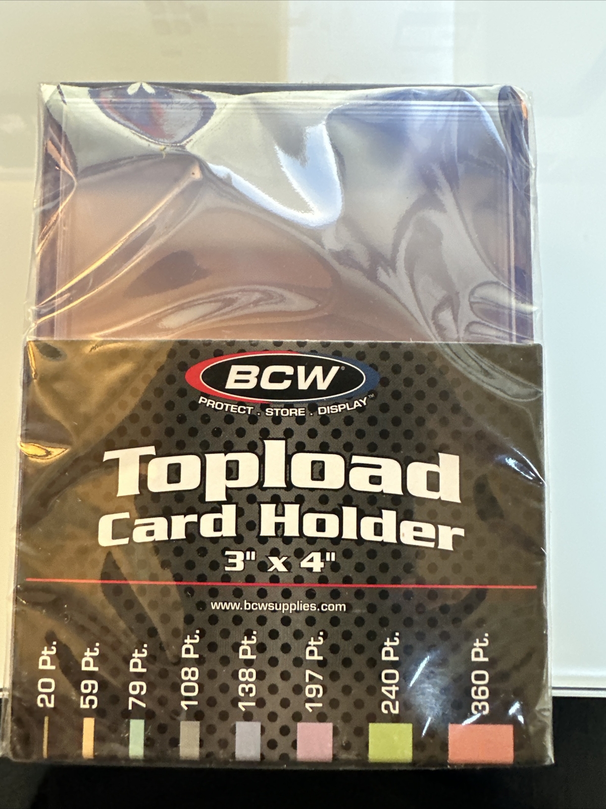BCW 25 Premium 3x4 Topload Card Holder 20 pt 722626902345| eBay