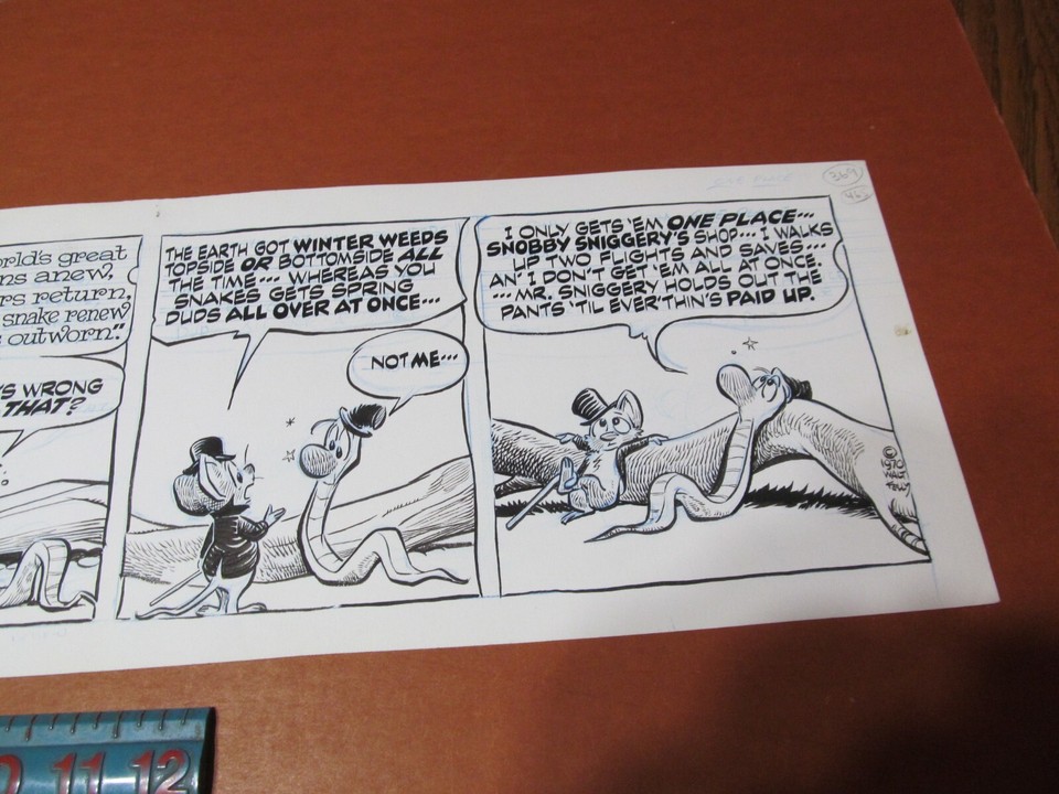 POGO ORIGINAL COMIC STRIP ART, WALT KELLY 9-15- 1970 | eBay
