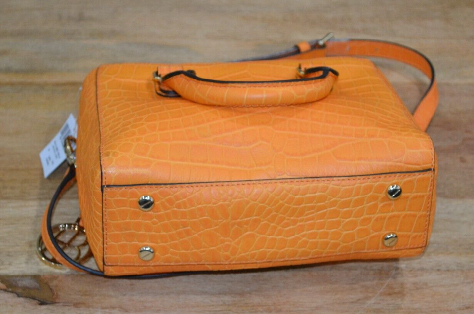Henri Bendel West 57th Mini Turnlock Croco Satchel | eBay